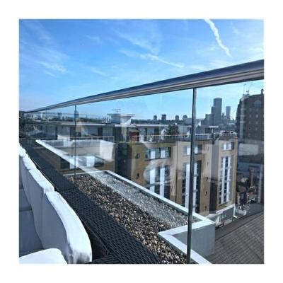 China Modern design outdoor U channel glass railings/ invisible channel railing for sale