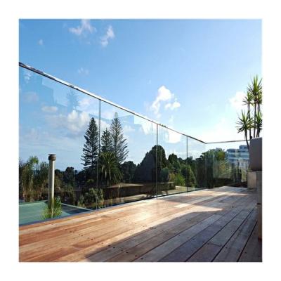 China U Channel Profile Tempered glass balustrade price per metre for Balcony for sale