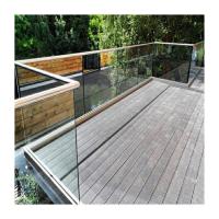China Outside Aluminum U Shaped Channel Glass Railing / Stainless Steel Balcony Railing for sale