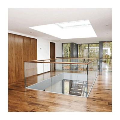 China Modern House LED Glass Balustrade Steel U Channel Glass Railing for sale