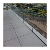 China Modern House LED Glass Balustrade Steel U Channel Glass Railing for sale