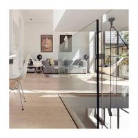 China Aluminum U Channel Glass Railing Brushed Stainless Steel External Glass Balustrade for sale