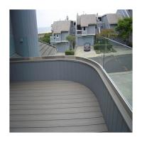 China Aluminum U Channel Glass Railing Brushed Stainless Steel External Glass Balustrade for sale