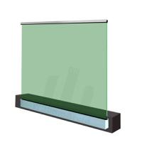 China Extruded U Channel Glass Railing Modern Polished Aluminium Balustrade for sale