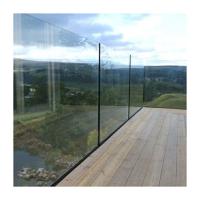 China Extruded U Channel Glass Railing Modern Polished Aluminium Balustrade for sale