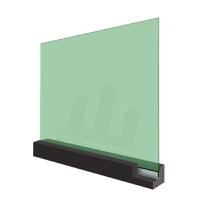 China Aluminium U Channel Glass Balustrade 12mm Modern Frameless Glass Fence for sale