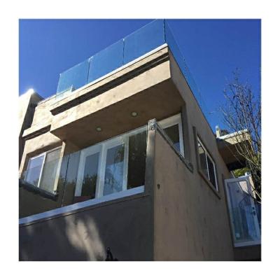 China Aluminium U Channel Glass Balustrade 12mm Modern Frameless Glass Fence for sale