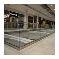 China Outdoor Aluminum U Channel Glass Railing Customized Flooring Mounted for sale