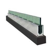 China Aluminum balustrade systems stainless u channel frameless glass balustrade for sale