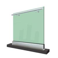 China Home U Channel Glass Railing Aluminium Glazing Stainless Steel Cover Balustrade Kit for sale