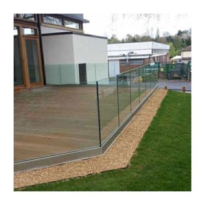 China Glass shoe base stainless balcony glass fittings baluster terrace for sale