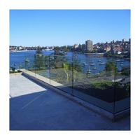 China U base glass fencing glass balustrade panels flat roof handrail systems for sale