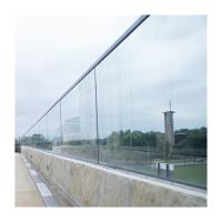 China U base glass fencing glass balustrade panels flat roof handrail systems for sale
