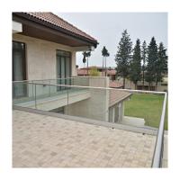 China Roof use Base Shoe aluminum Glass Railing U Channel Glass Railing for sale