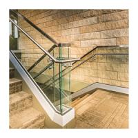 China Shoe base fencing structural glass balustrade pvc handrails for stairs for sale