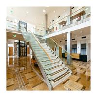 China Stainless steel shoe base sizes laminated glass balustrade handrail for stairs outside for sale