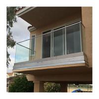 China Aluminium u channel price steel railing with glass black balcony railing for sale
