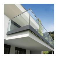 China Aluminium u channel price steel railing with glass black balcony railing for sale