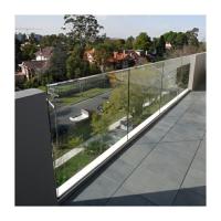 China U channel for vinyl fence glass parapet design fence for balcony railing for sale