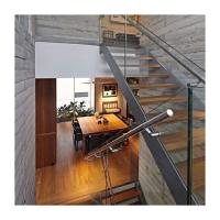 China Glazing shoe base glass balcony panels for sale building a stair railing for sale