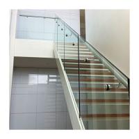China Glazing shoe base glass balcony panels for sale building a stair railing for sale