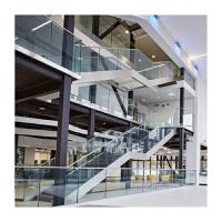 China Aluminum glazing channel glass balustrade internal stairs outdoor stair banister for sale
