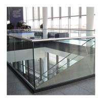 China Aluminium balustrades seamless glass railing modern patio railing for sale