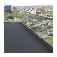 China Aluminum u base for glass toughened glass panels for decking leaf balcony rolled fence panel for sale