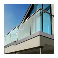 China Aluminum u base for glass toughened glass panels for decking leaf balcony rolled fence panel for sale