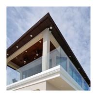 China Aluminum u base for glass toughened glass panels for decking leaf balcony rolled fence panel for sale