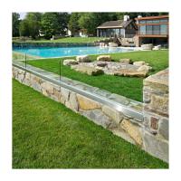 China Double U Channel Glass Balustrade Flooring Mounted Railing System for sale
