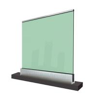 China Aluminium U Channel Glass Railing Balustrades Stainless Base Cover Banister for sale