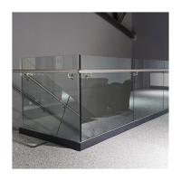 China Aluminium U Channel Glass Railing Balustrades Stainless Base Cover Banister for sale