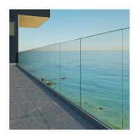 China Aluminium U Channel Glass Railing Balustrades Stainless Base Cover Banister for sale
