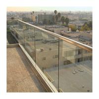 China Modern U Channel Glass Railing Stair Banister Fence With Roof WA-RAL1338 for sale