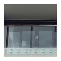 China Nigeria standoff mirror mounts glass and steel railing for balcony standoff for sale