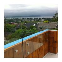 China Solomon Islands standoff glass guardrail railing for concrete patio standoff for sale