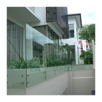 China France free standing glass railing terrace standoff glass railing for sale