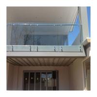 China Puerto Rico standoff glass balustrade tinted glass for balcony standoff for sale