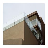 China Mauritius glass standoff pins balcony standoff steel railing with glass for sale
