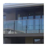 China Mozambique large standoffs toughened glass balcony standoff railings for sale