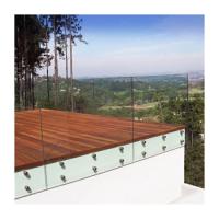 China Mozambique large standoffs toughened glass balcony standoff railings for sale
