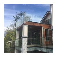China Pvb laminated countertop standoffs balcony standoff mirror railing for sale