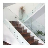 China Staircase railing Stainless Steel standoff balcony Glass balustrades handrails/glass handrails for stairs for sale