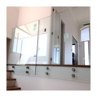 China Staircase railing Stainless Steel standoff balcony Glass balustrades handrails/glass handrails for stairs for sale