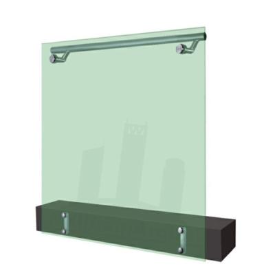 China Outdoor SGCC standard frame less tempered glass balcony railing with 12mm clear railing glass for sale