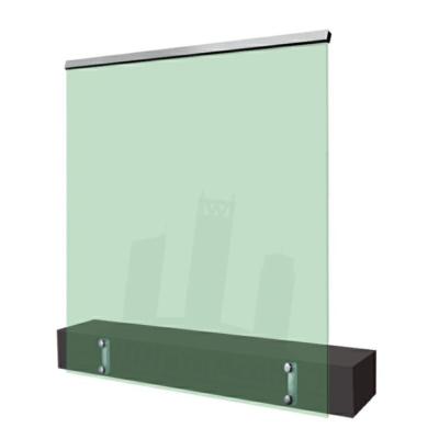 China 12mm SGCC standard tempered clear glass of outdoor standoff frame less tempered glass balcony railing for sale