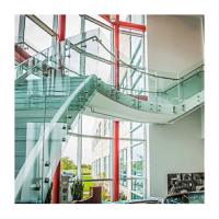 China 12mm SGCC standard tempered clear glass of outdoor standoff frame less tempered glass balcony railing for sale
