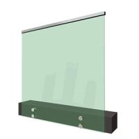 China Wall Mounted Standoff Glass Railing Handrails Steel Balcony Railing Staircase for sale