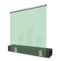 China Roof Outdoor Standoff Glass Railing Frameless Tempered Glass Railing for sale